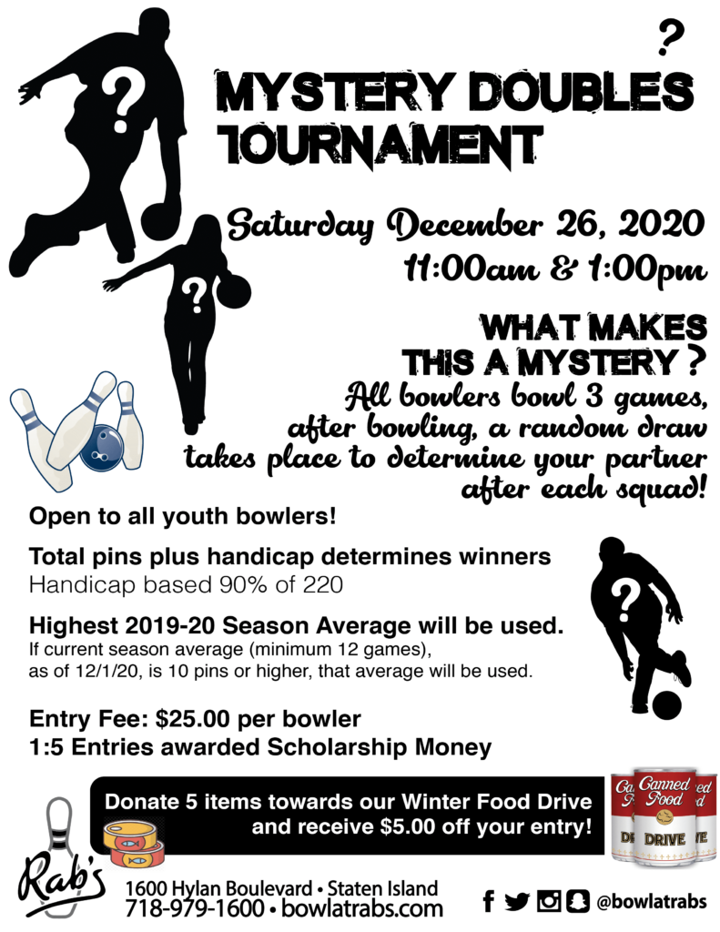 Youth Mystery Doubles Tournament - Rab's Country Lanes